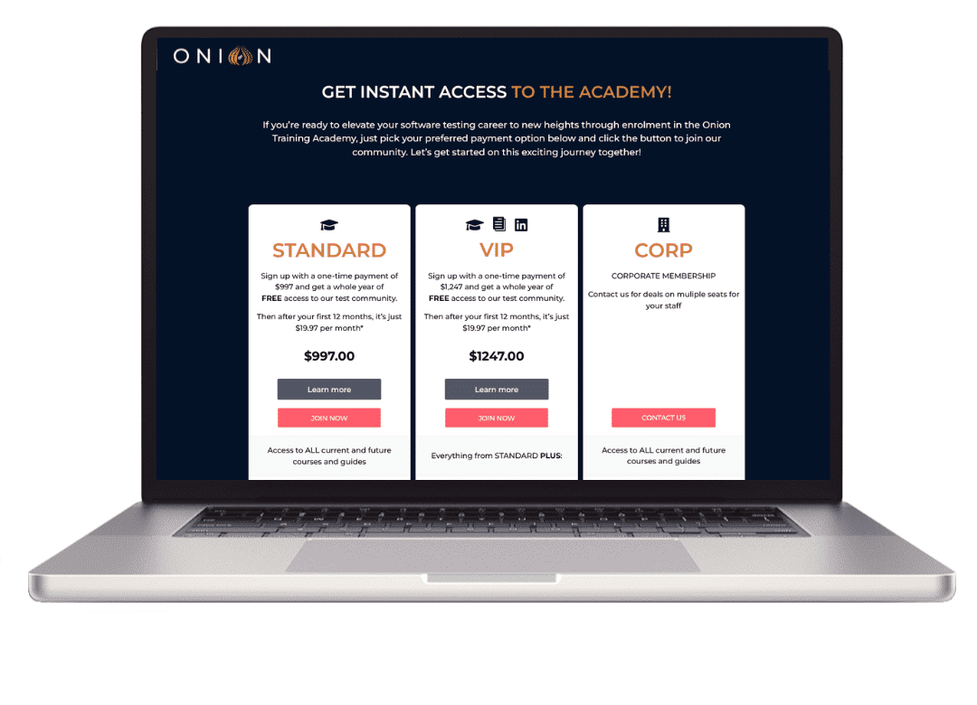 Home - Onion Training Academy